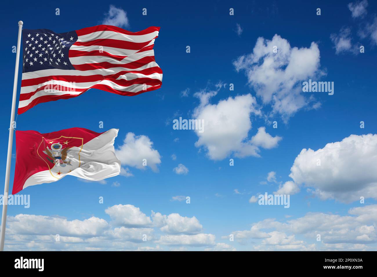 flag of Sergeant Major of the United States Army waving in the wind ...