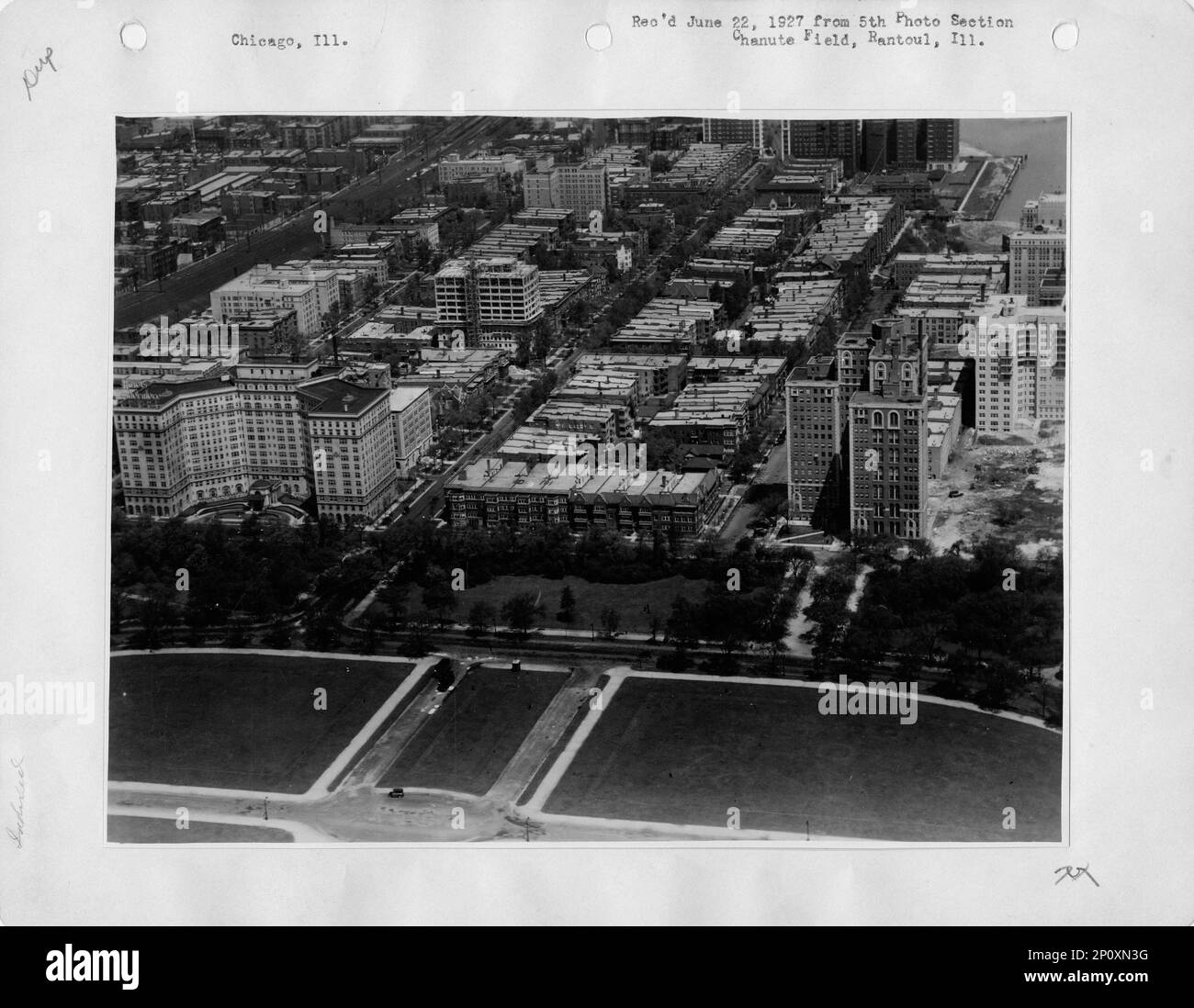 Chicago bird's eye view Black and White Stock Photos & Images - Alamy