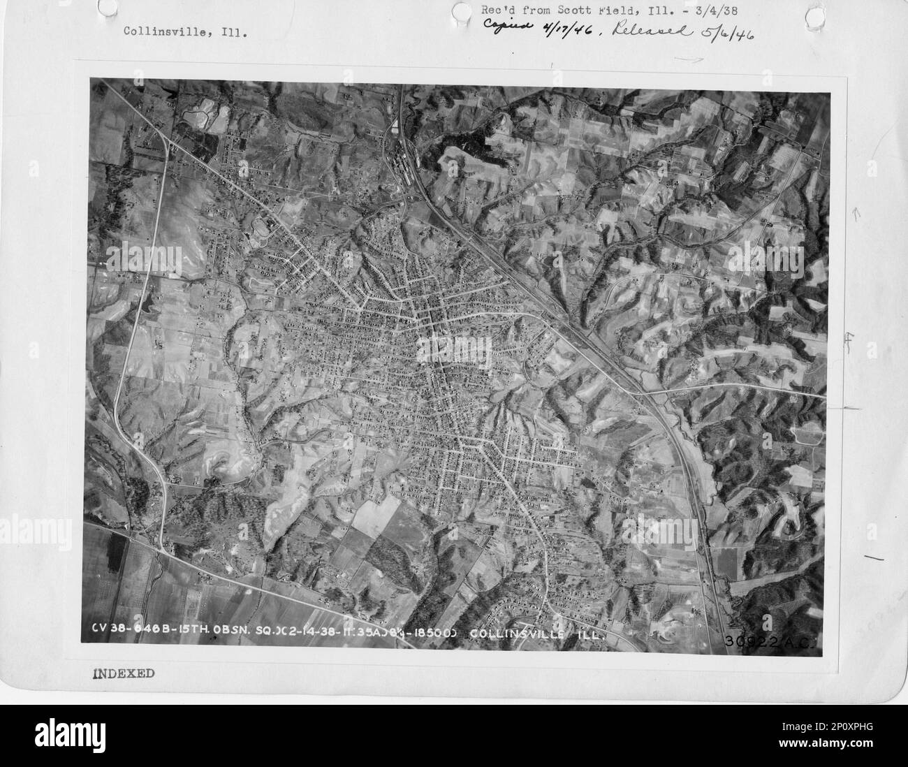 Illinois - Collinsville, Aerial Photograph Stock Photo - Alamy