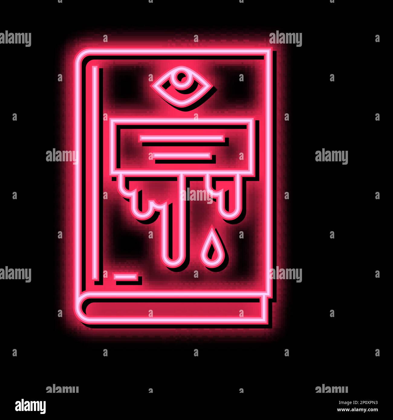 horror genre neon glow icon illustration Stock Vector Image & Art - Alamy