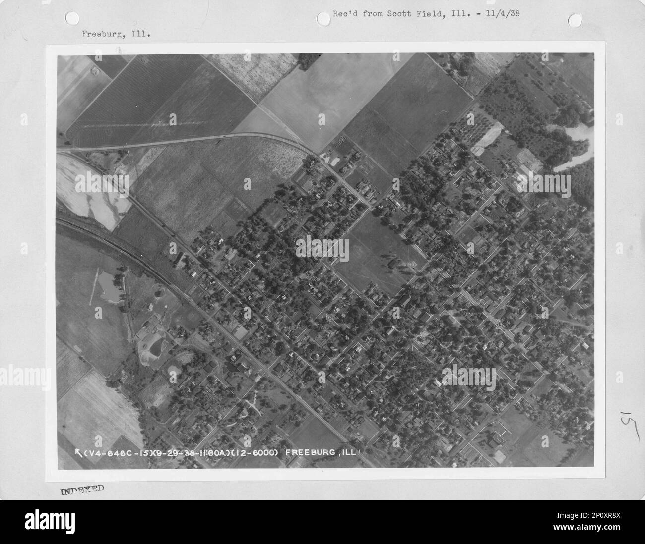 Illinois - Edwardsville through Grand Tower, Aerial Photograph Stock ...