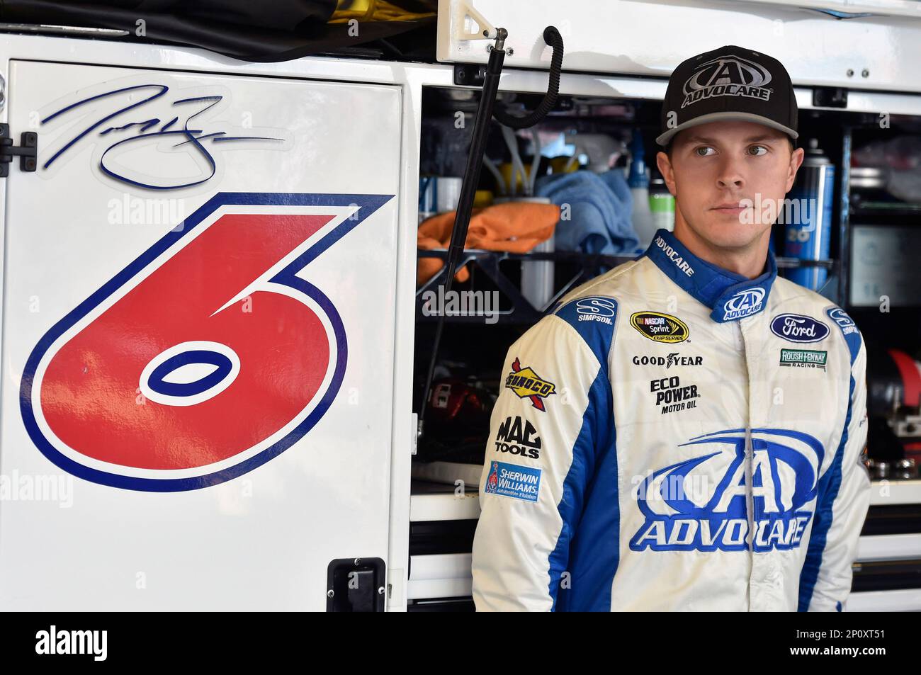 Trevor Bayne during practice for the NASCAR Sprint Cup Series Teenage ...