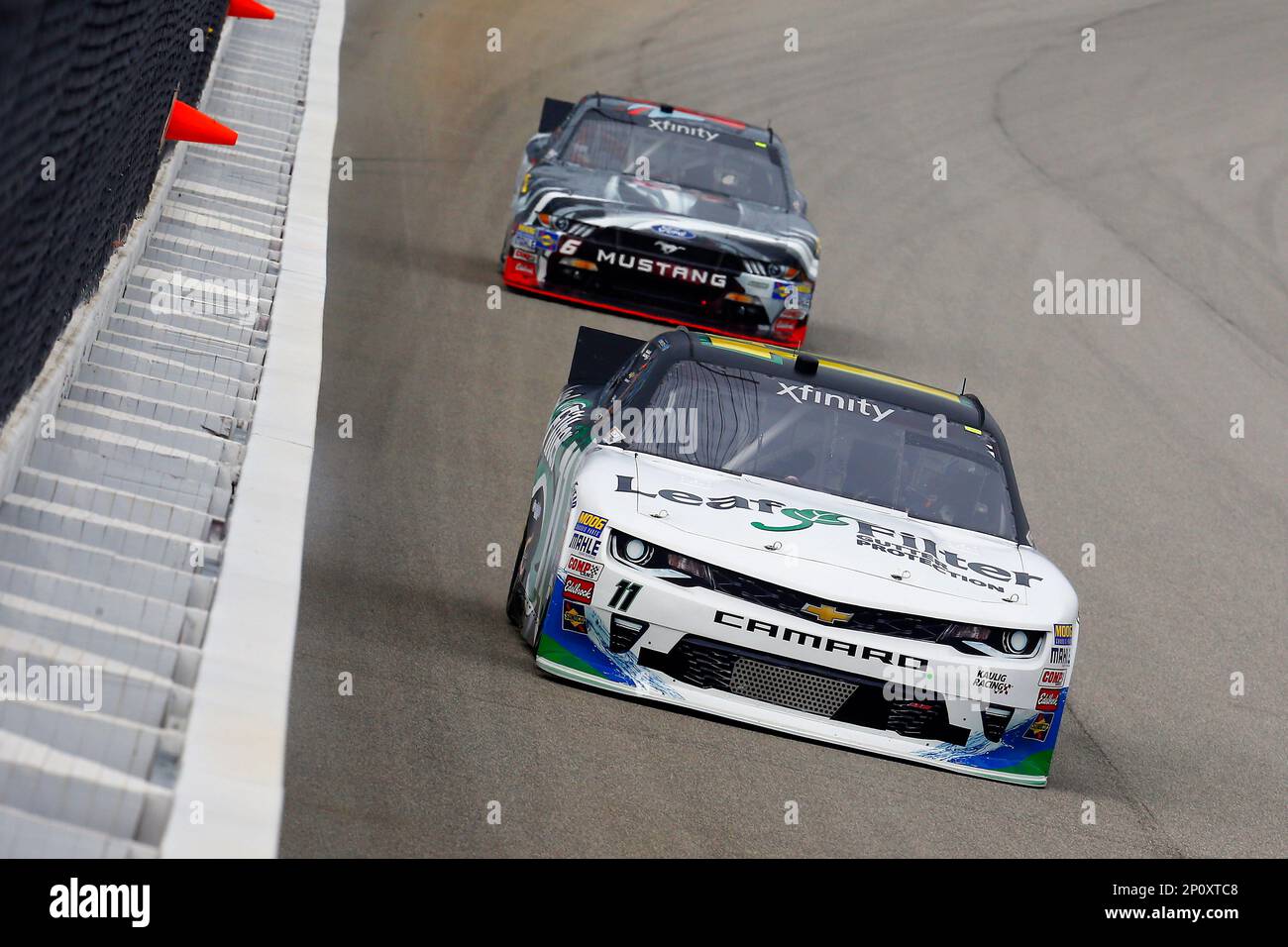 Blake Koch (11) and Darrell Wallace Jr (6) during practice for the ...