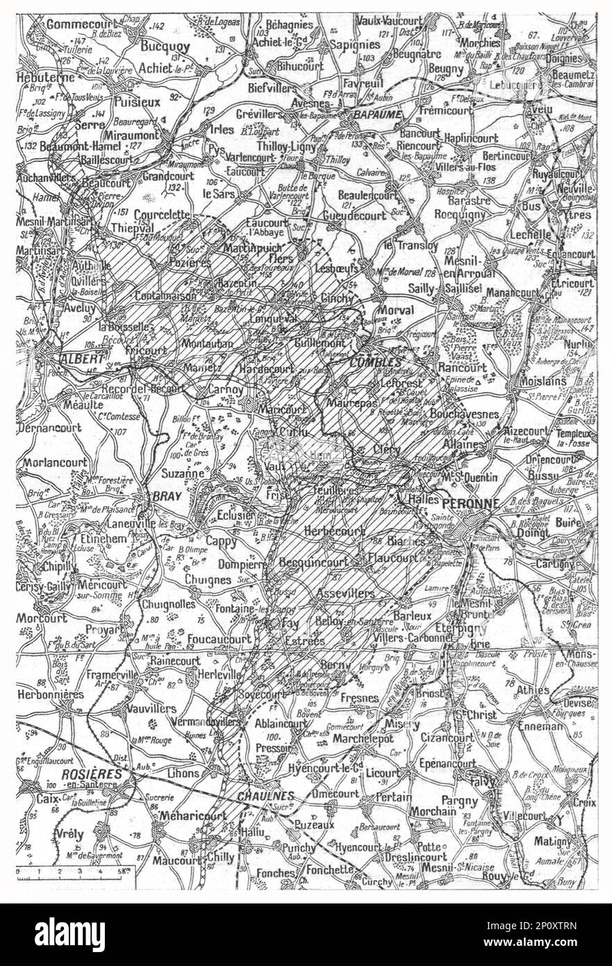 Battle of the somme 1916 map hi-res stock photography and images - Alamy