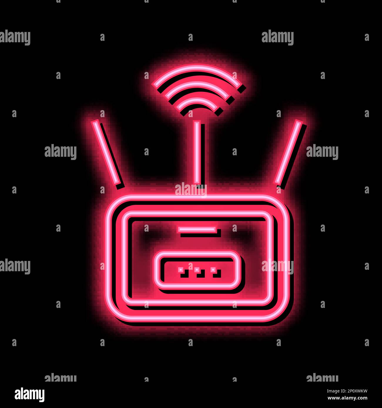 wifi router neon glow icon illustration Stock Vector Image & Art - Alamy