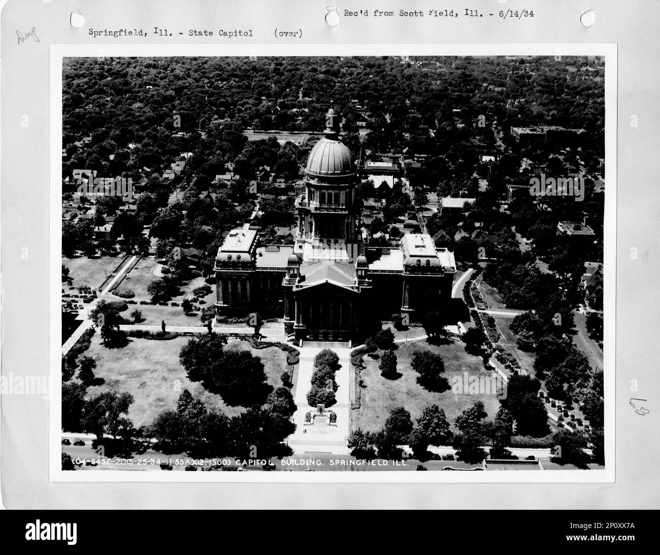 Illinois - Springfield, Aerial Photograph Stock Photo - Alamy