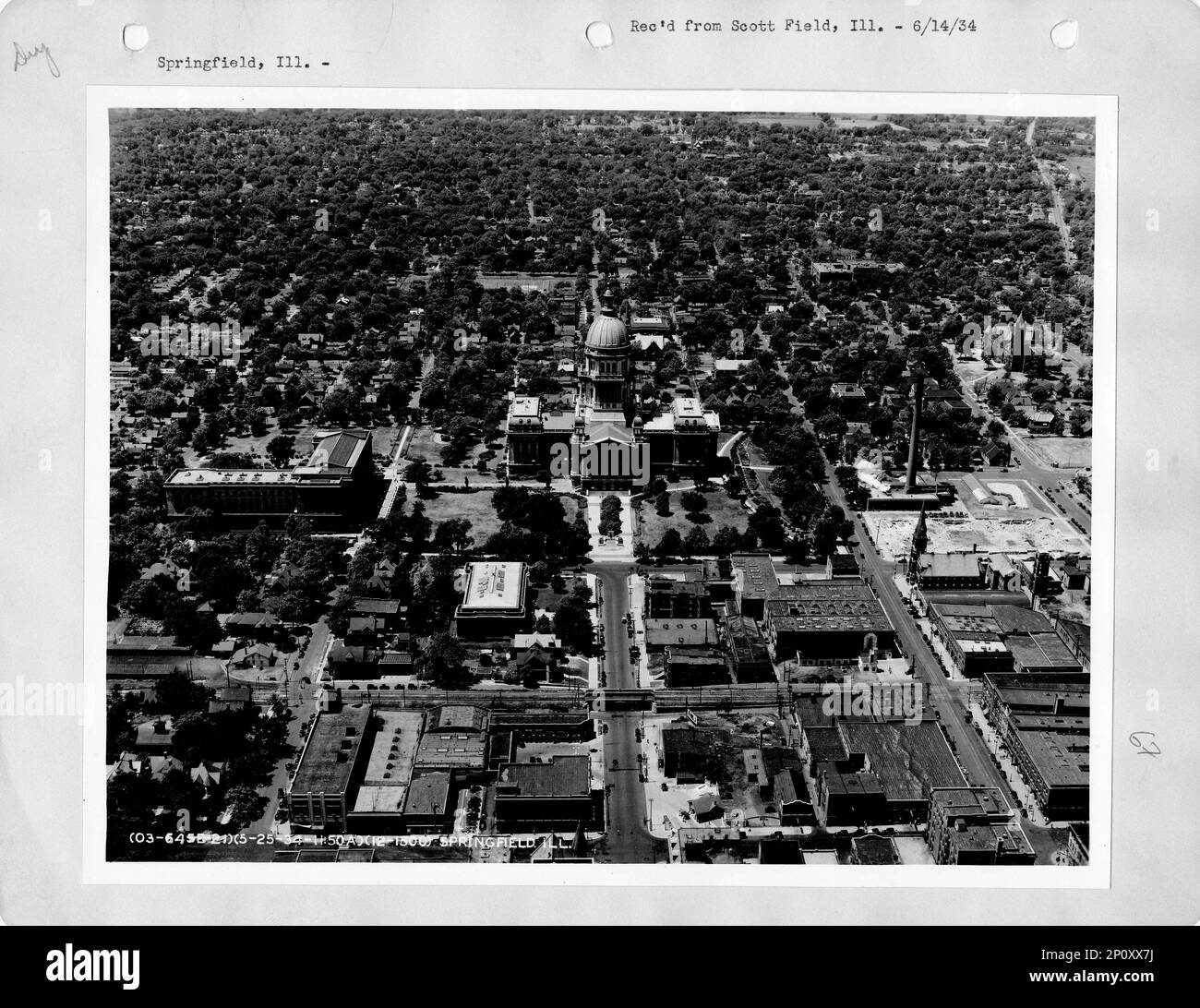 Illinois - Springfield, Aerial Photograph Stock Photo - Alamy