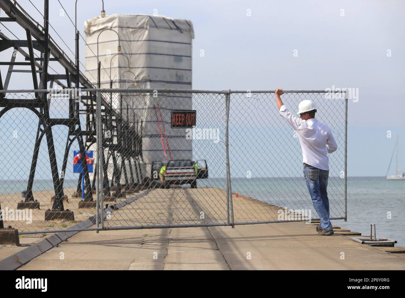 Billy Winkleblack, superintendent at Mihm Enterprises, opens the ...