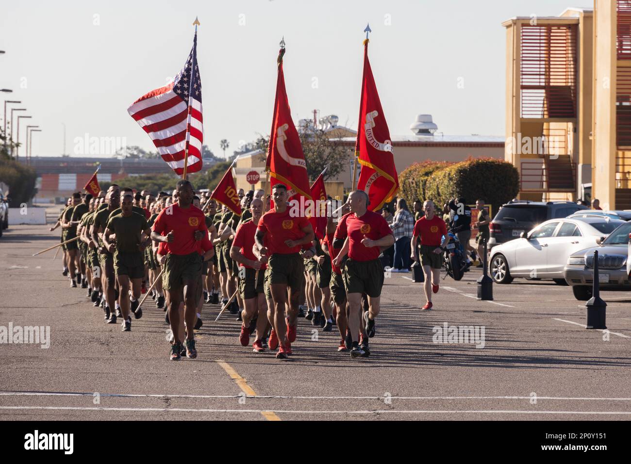 U.S. Marines with Marine Corps Recruit Depot (MCRD) San Diego, lead new ...