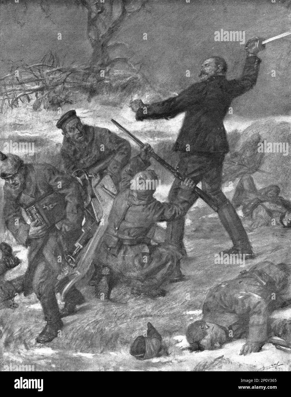 ''Nos cavaliers a Pied; un beau sabreur', 1914. From "L'Album de la ...