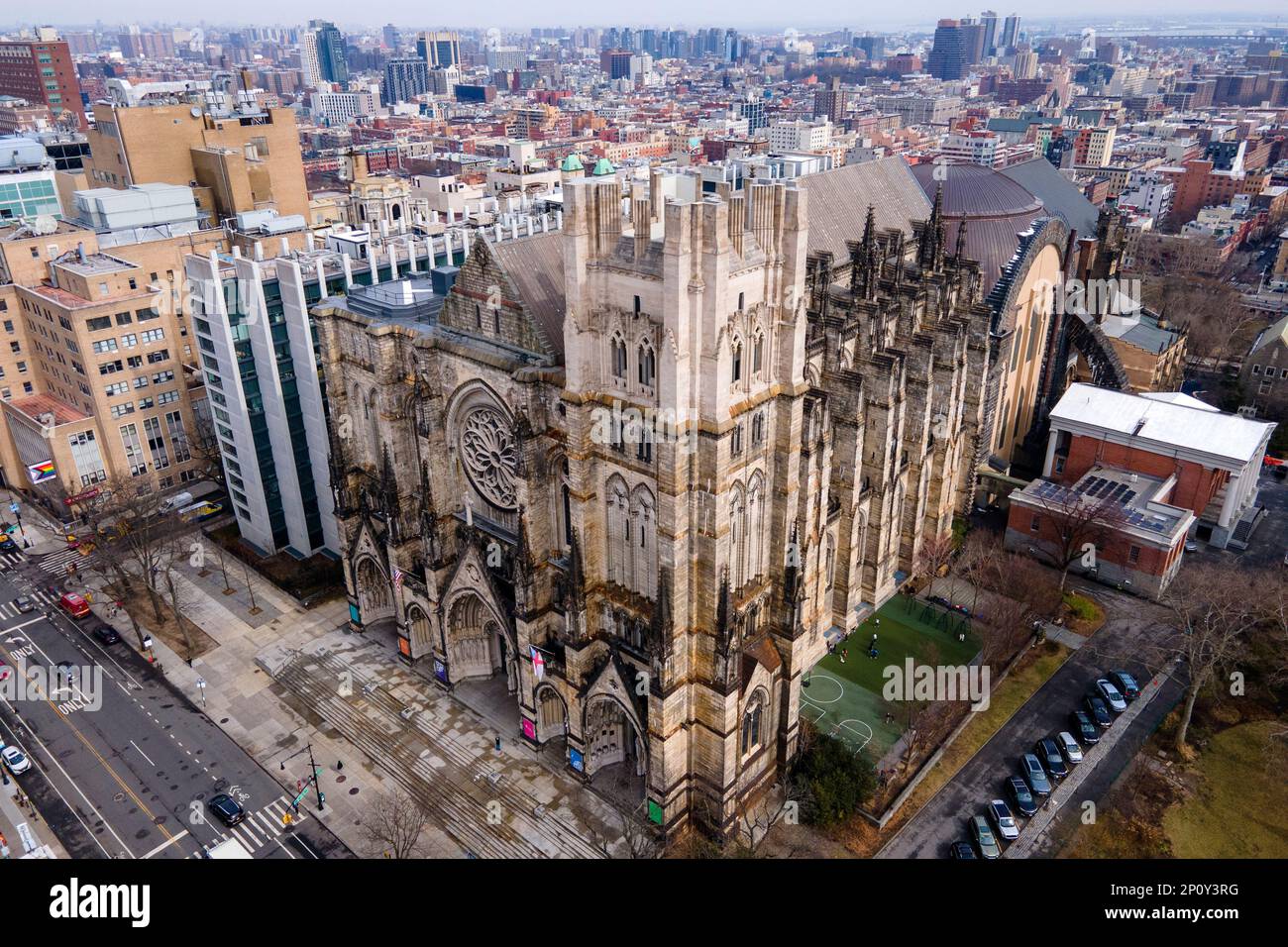 The Cathedral of St. John the Divine is in the Morningside Side Heights neighborhood of ...