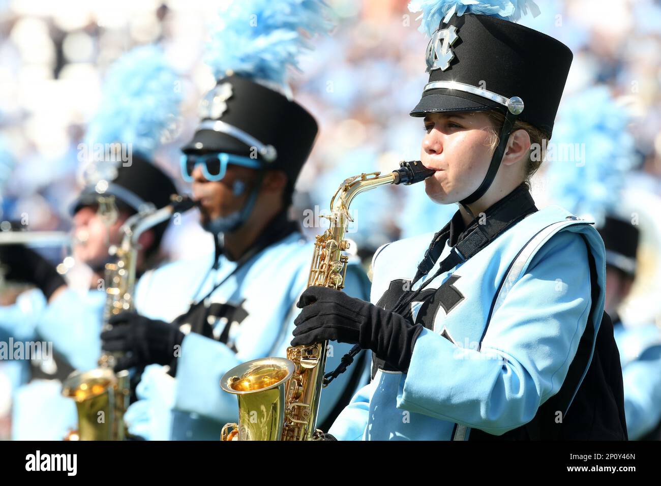 17 September 2016: UNC marching band. The University of North Carolina ...
