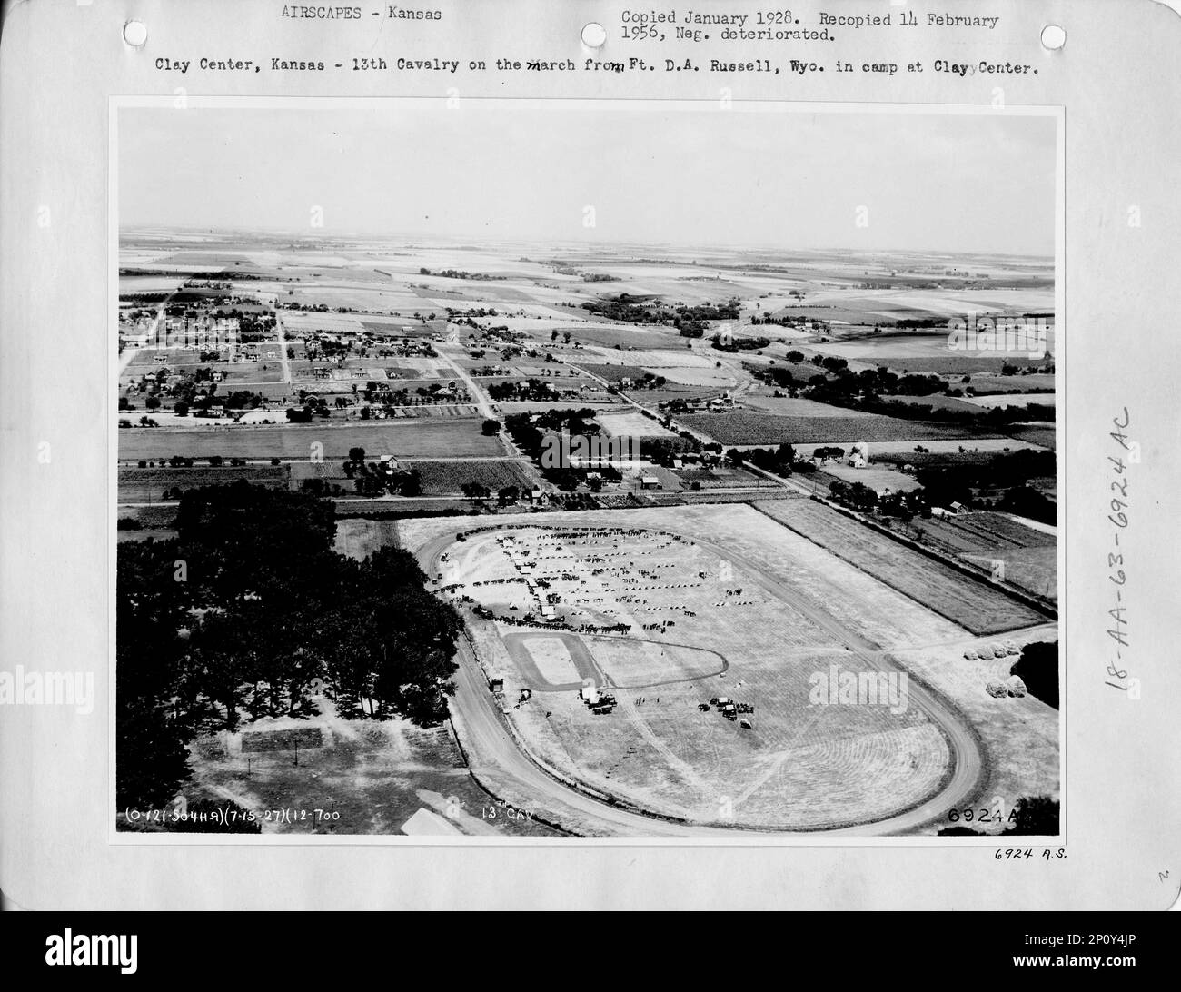 Kansas - Clay Centers, Aerial Photograph Stock Photo - Alamy