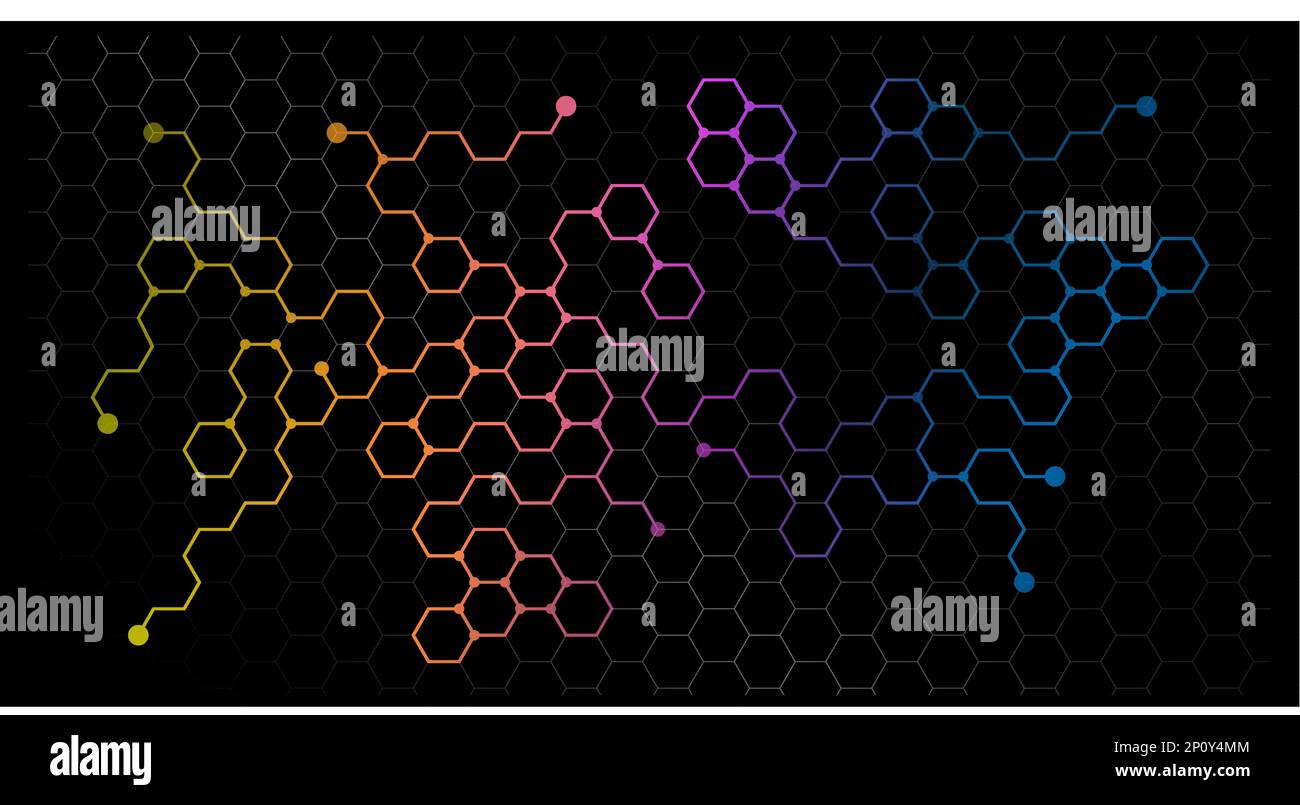 abstract geometric technology and computer network background, vector ...