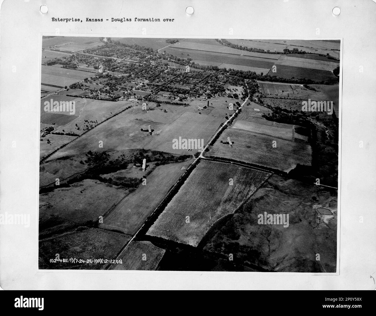 Kansas - Enterprise, Aerial Photograph Stock Photo - Alamy