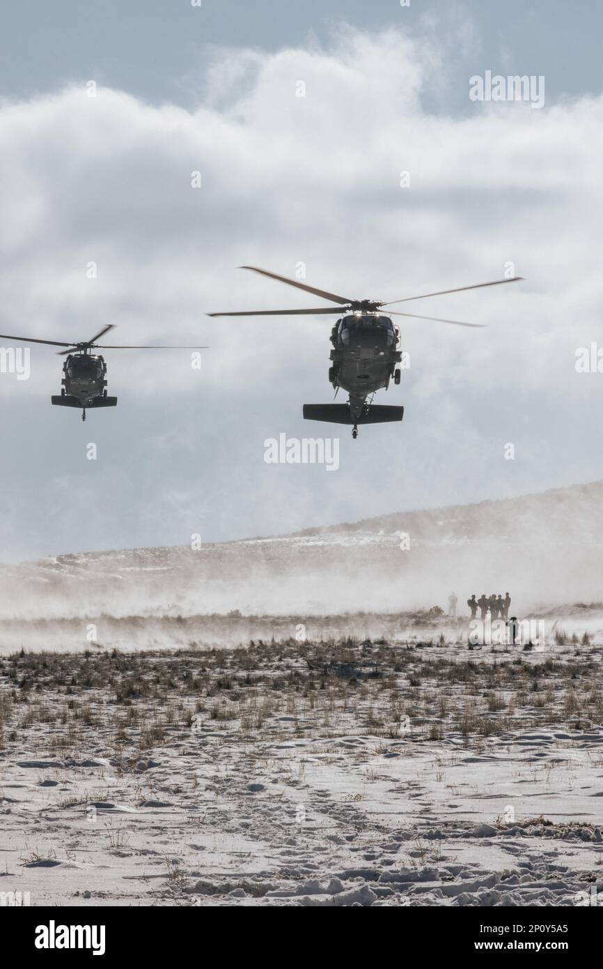 UH-60 Black Hawk Helicopters assigned to the 1-211th Aviation Regiment ...