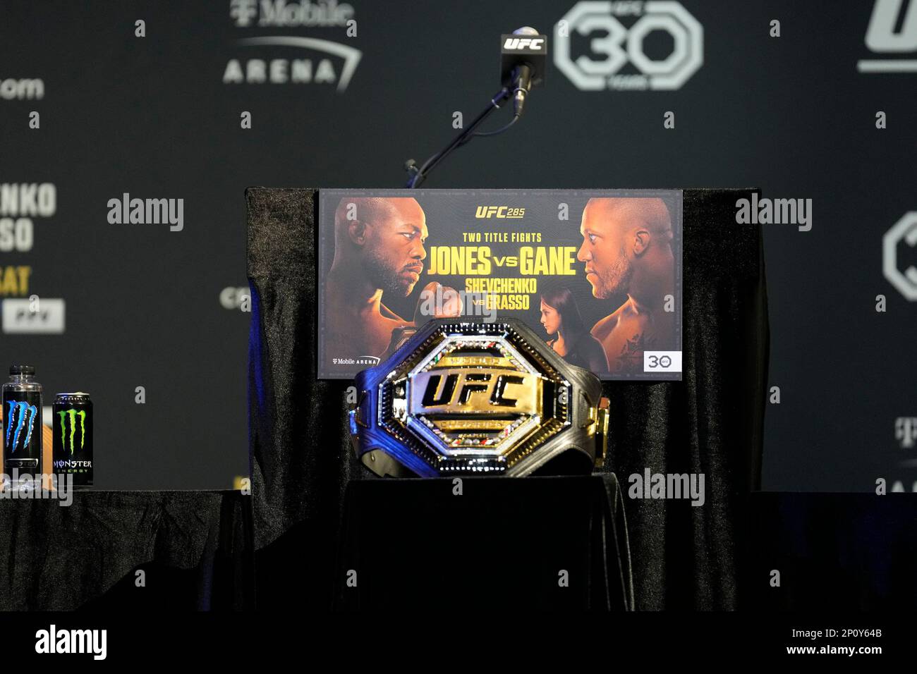 LAS VEGAS, NV - March 2: The championship belt on display at MGM KA ...