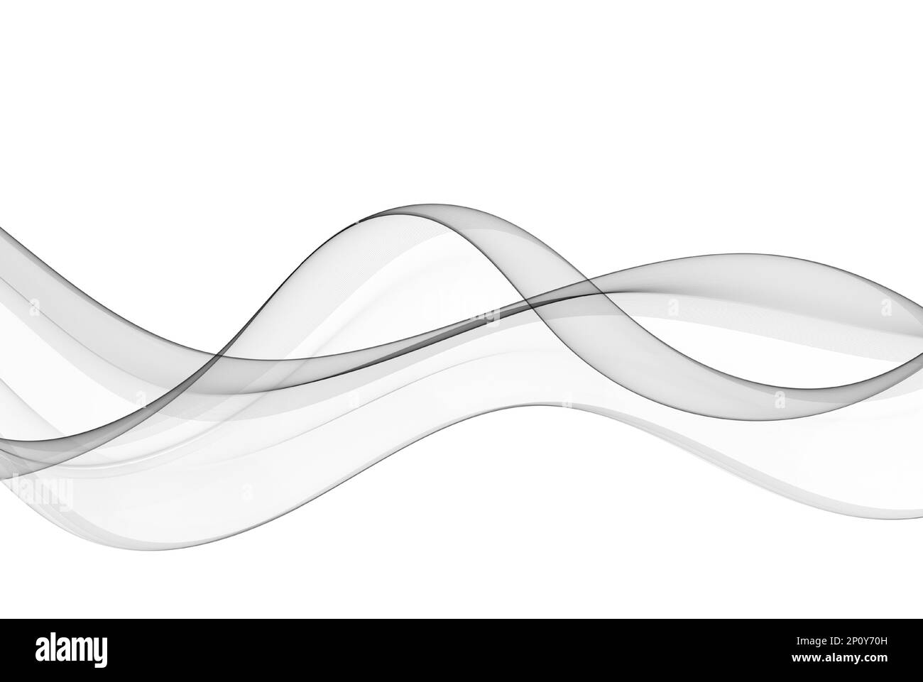 Abstract geometric white and gray color background. Wavy lines in ...