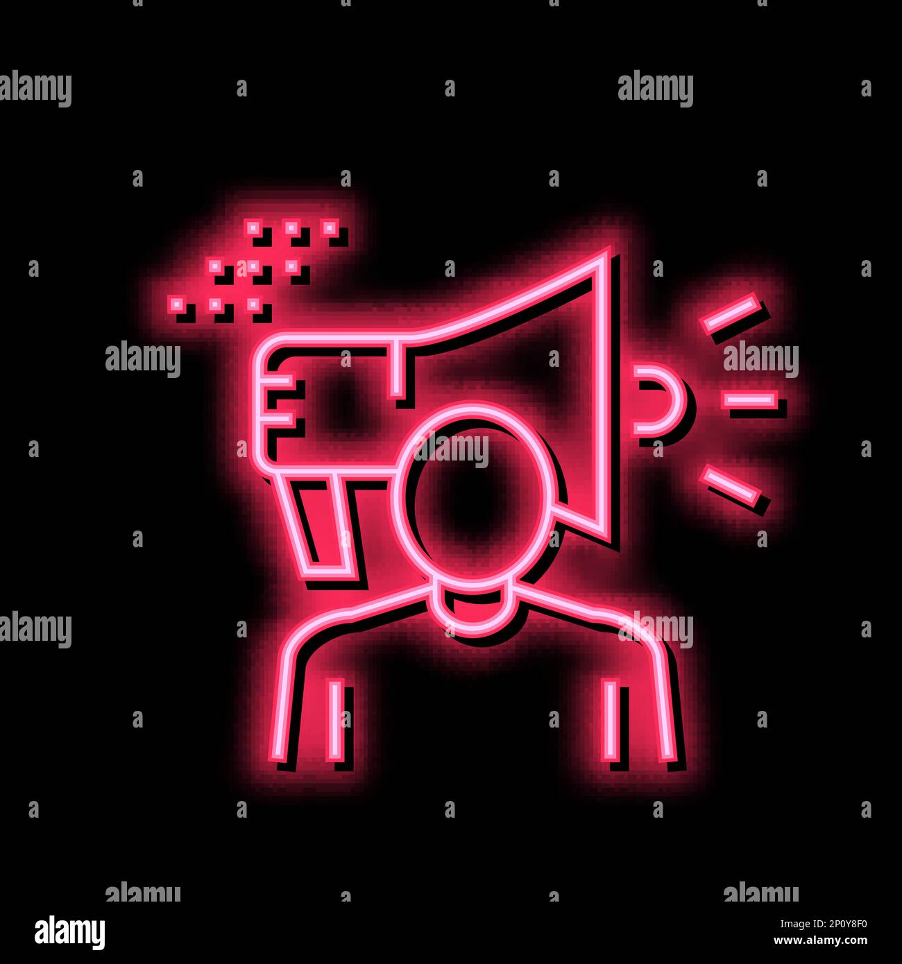 human loudspeaker neon glow icon illustration Stock Vector Image & Art ...