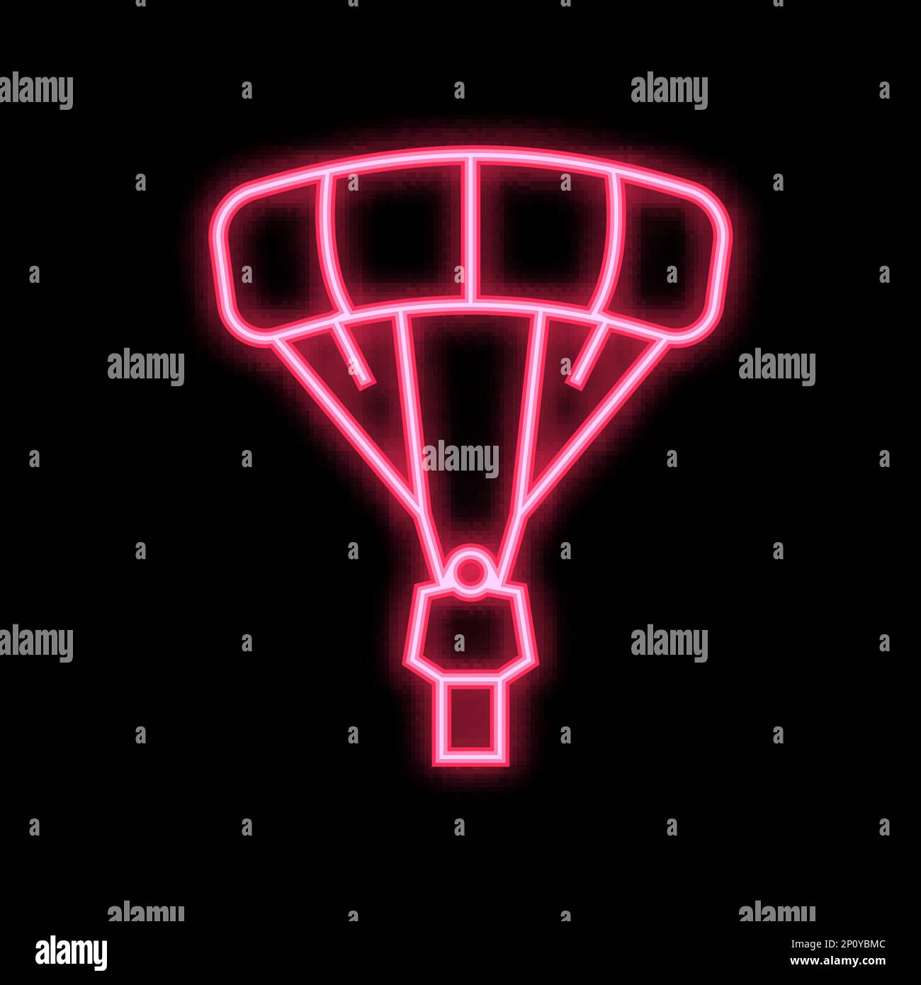 flying parachutist neon glow icon illustration Stock Vector Image & Art ...