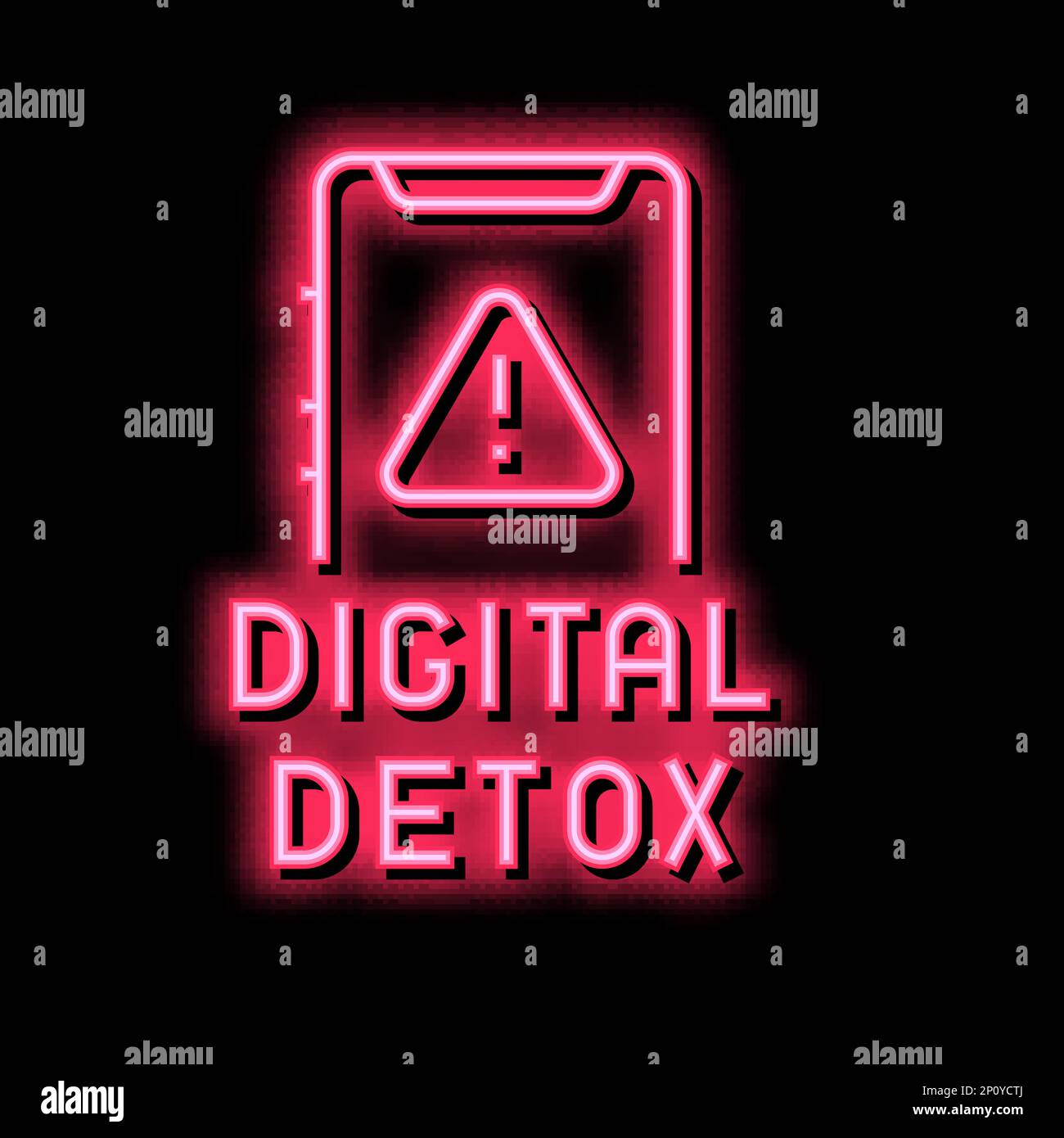 digital detox neon glow icon illustration Stock Vector Image & Art - Alamy