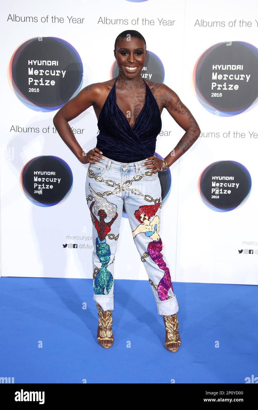 Singer Laura Mvula poses for photographers upon arrival at the Mercury ...