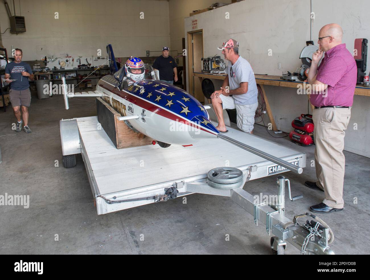 In a Thursday, Sept. 1, 2016 photo, stuntman Eddie Braun sits in the ...