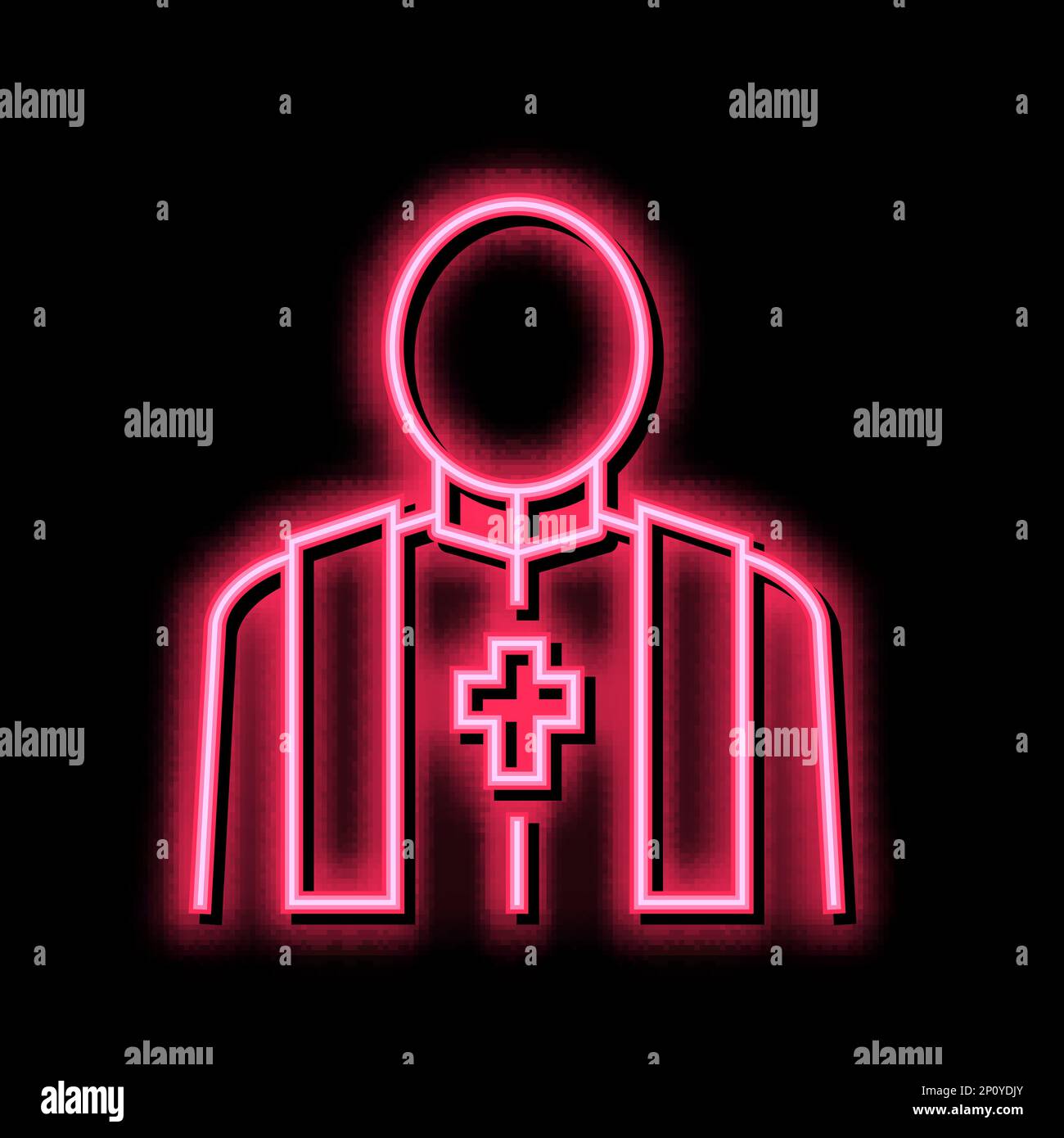priest pastor neon glow icon illustration Stock Vector Image & Art - Alamy