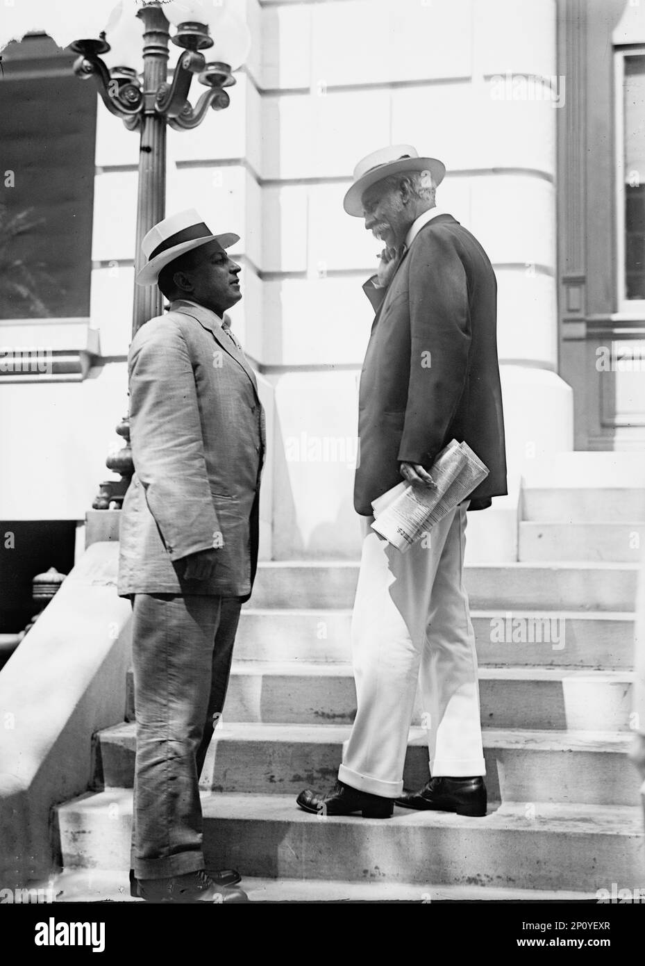 John Reid Silliman, U.S. Consul To Mexico, right, with A. Breceda, 1914 ...