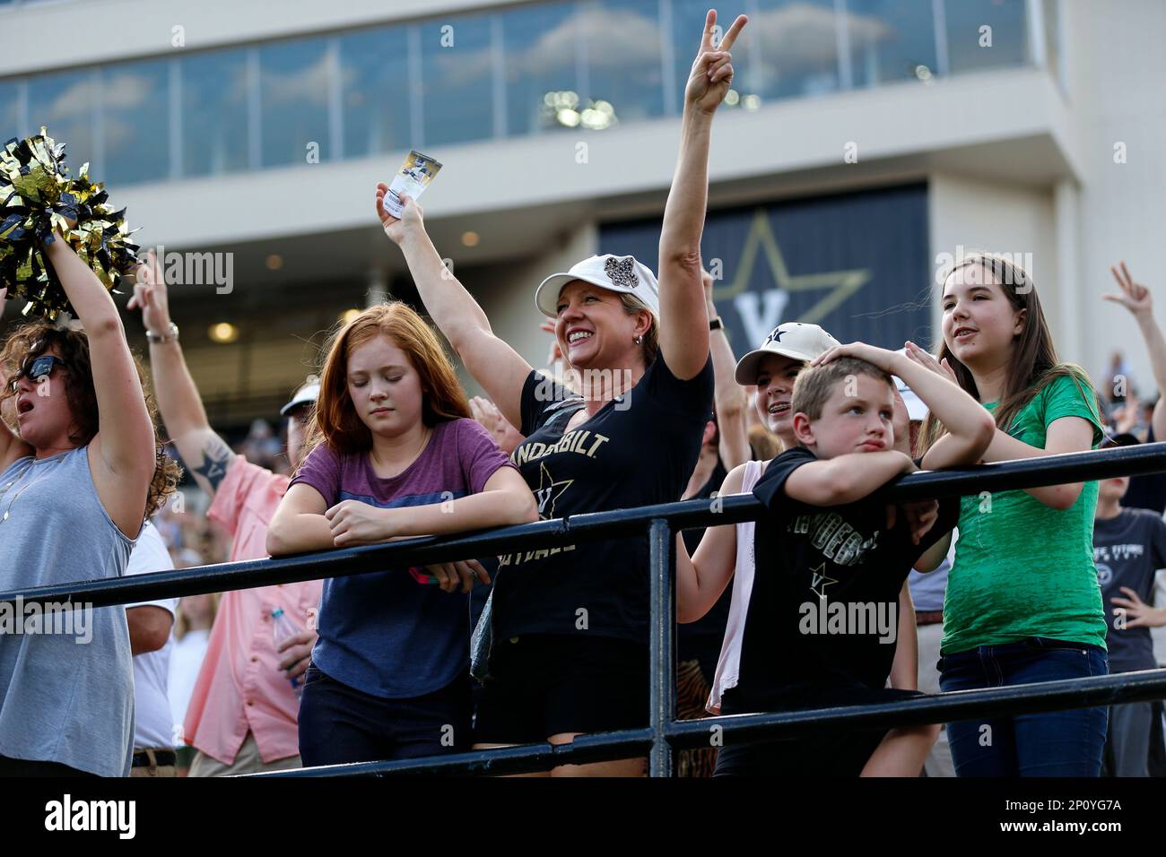 September 10, 2016: Vanderbilt fans cheer on their team as the ...