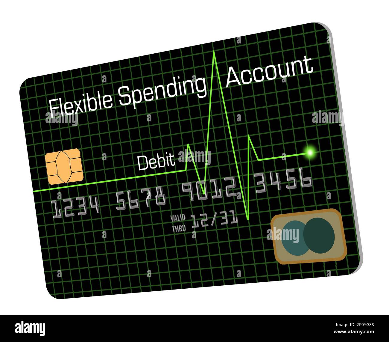 A Flexible Spending Account debit card is pictured here in a 3-d ...