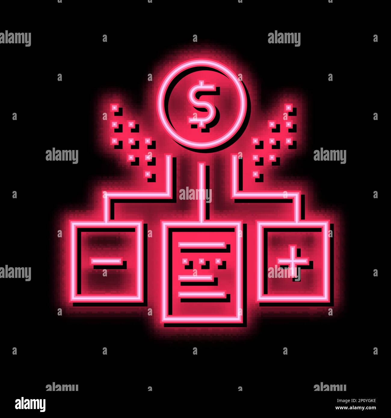 financial agreement advantages and disadvantages neon glow icon ...