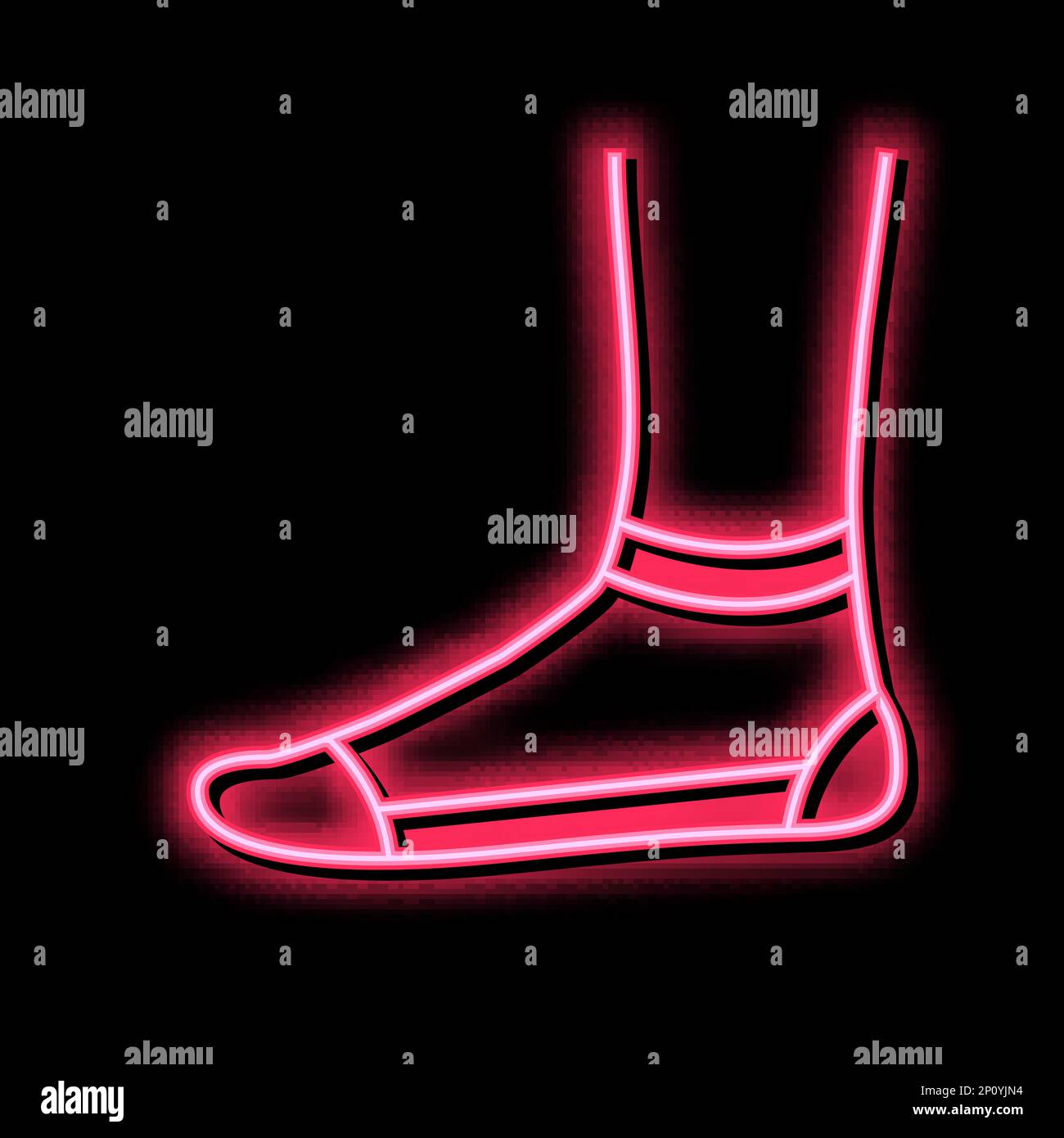 low cut sock neon glow icon illustration Stock Vector Image & Art - Alamy
