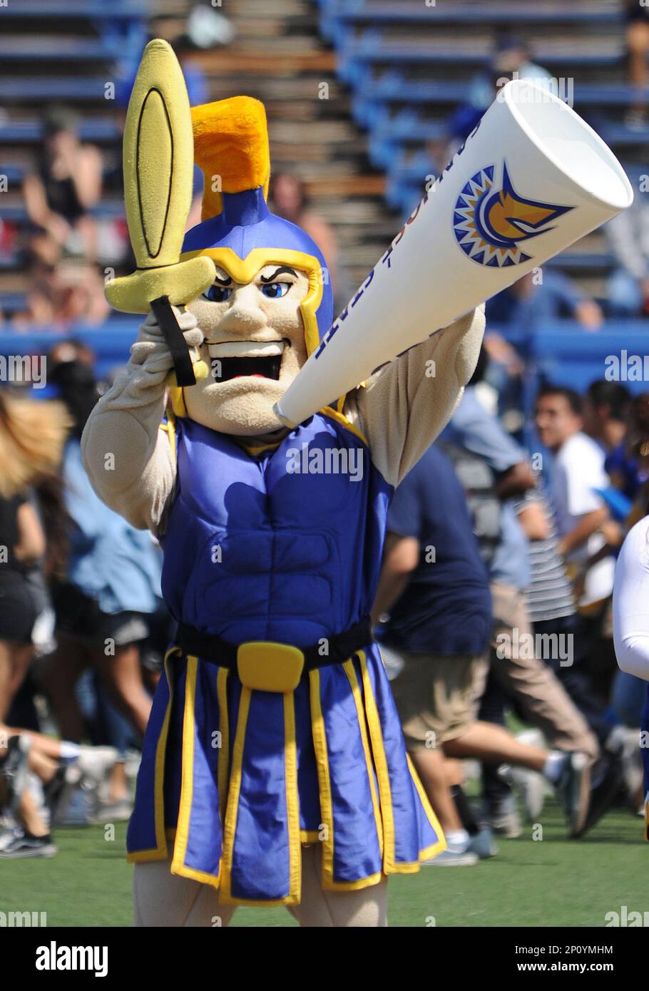 10 September 2016: San Jose State Spartans mascot "Sammy Spartan ...