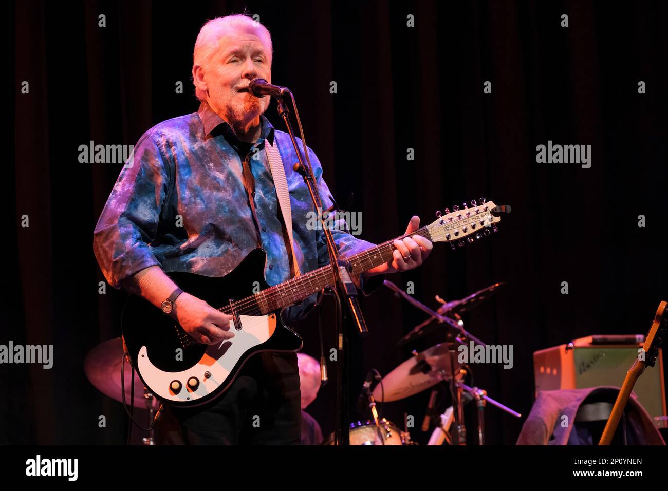 Simon Nicol of Fairport Convention performing at the Beck Theatre ...