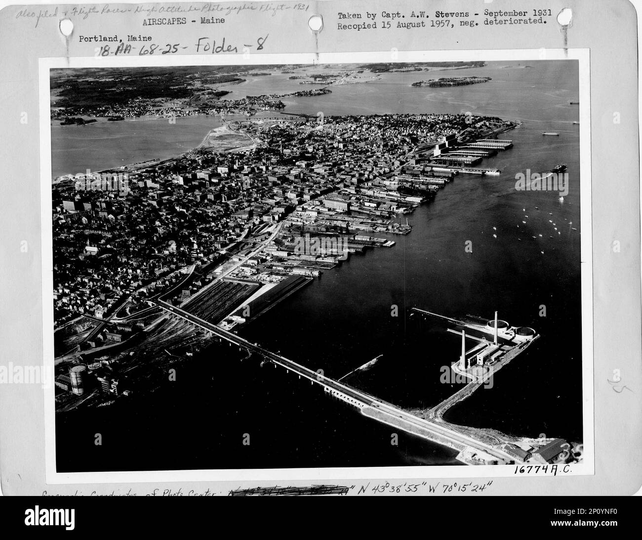 Maine - Portland, Aerial Photograph Stock Photo - Alamy