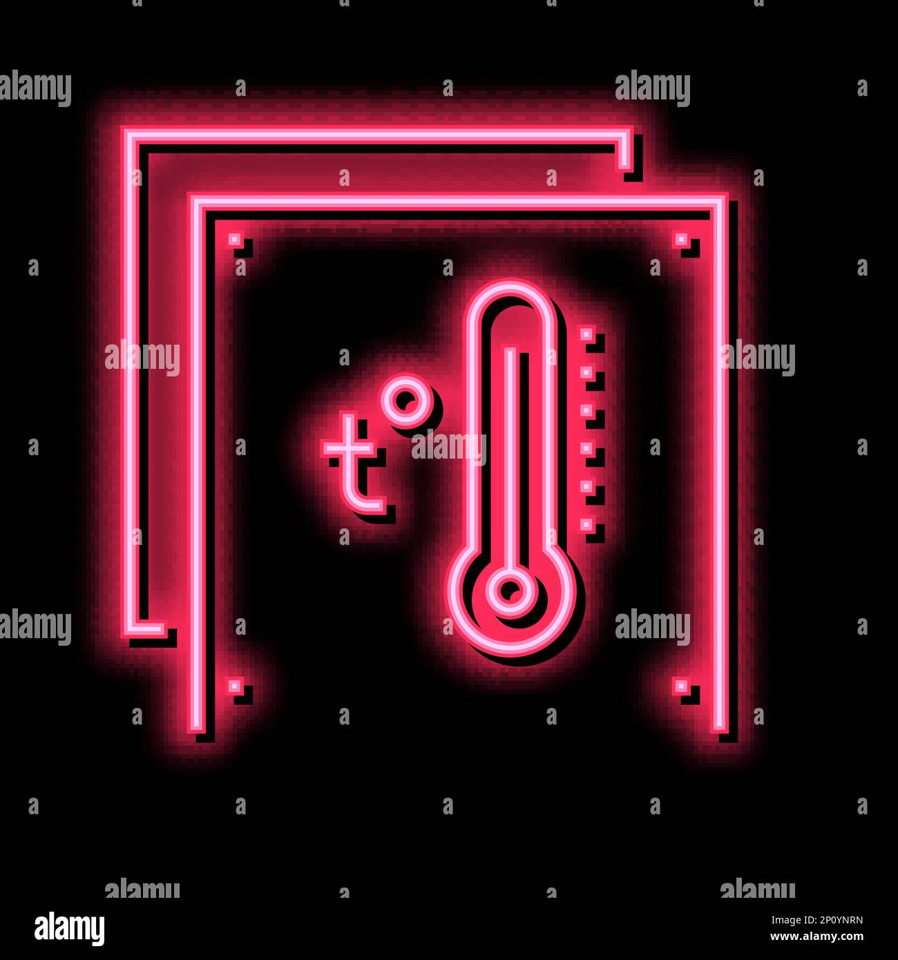 temperature preserving layer neon glow icon illustration Stock Vector ...