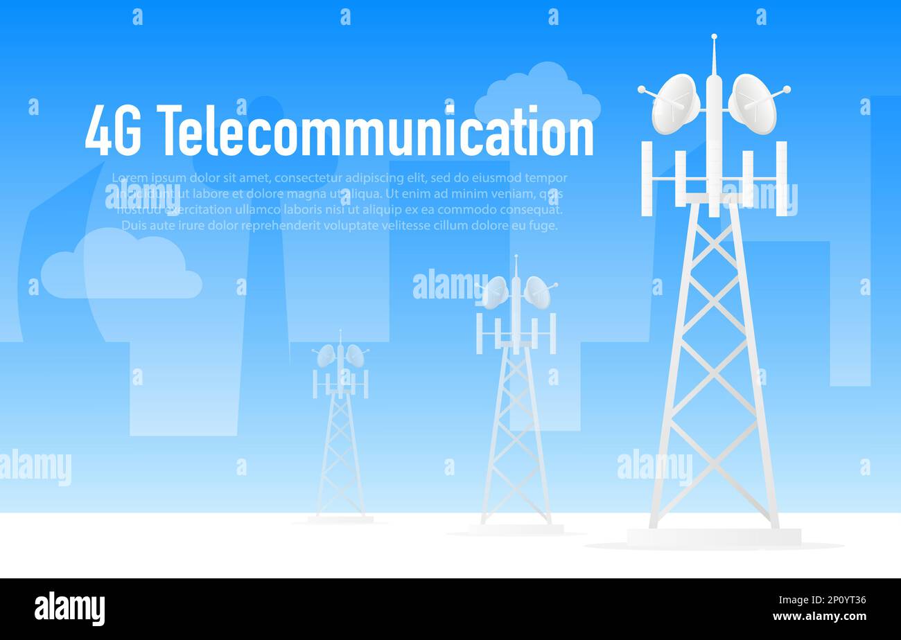 4g Network Technology Internet Systems Telecommunication Service Stock