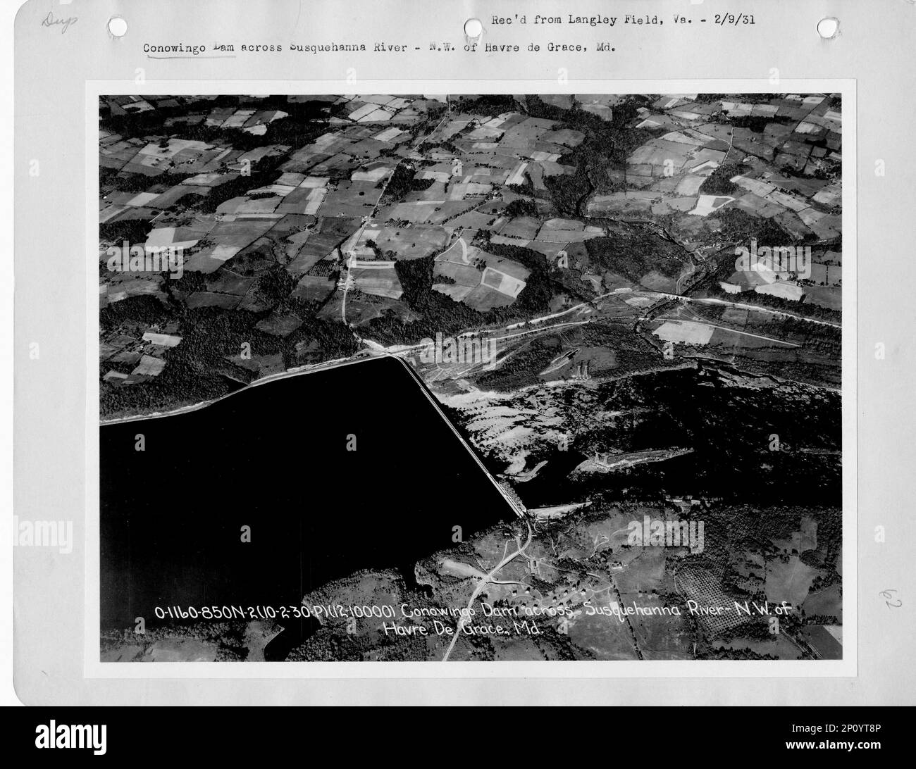 Maryland - Conowingo Dam, Aerial Photograph Stock Photo - Alamy