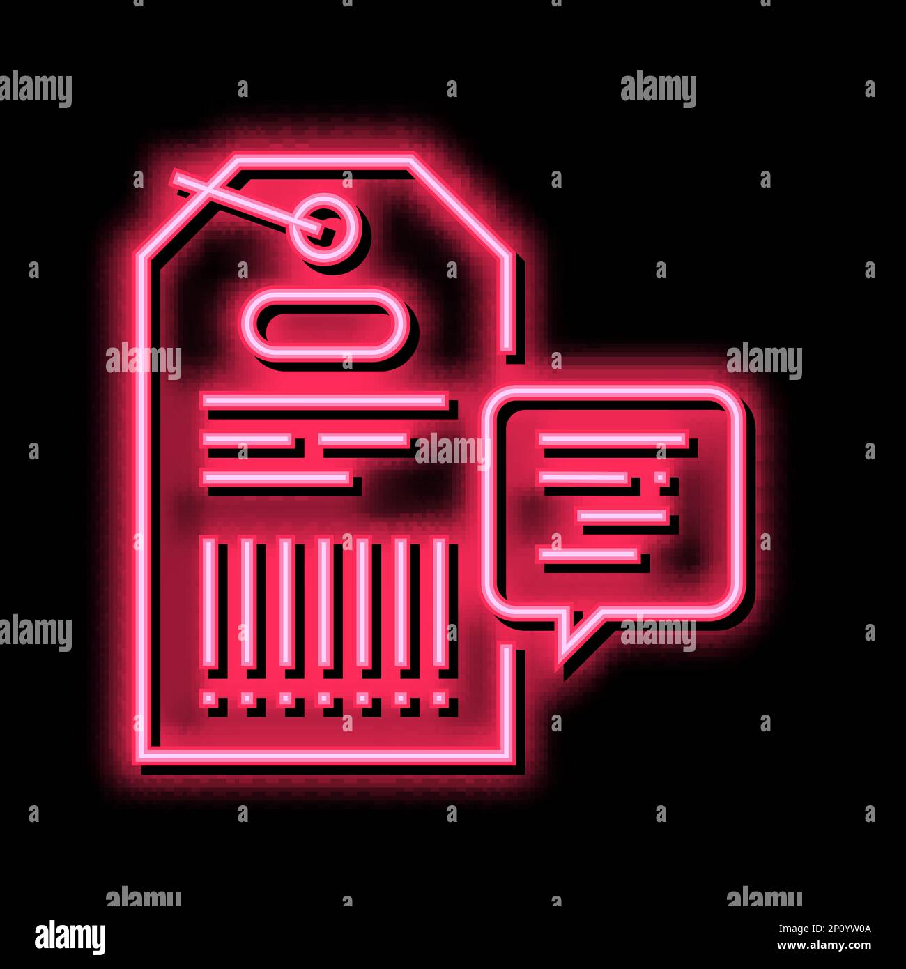 qr code on label neon glow icon illustration Stock Vector Image & Art ...