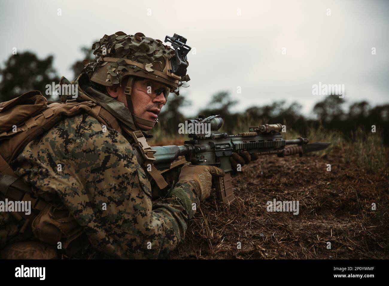 U.S. Marine Corps Cpl. Adam Wiscombe, team leader, 3rd Battalion, 25th Marine Regiment, 4th ...