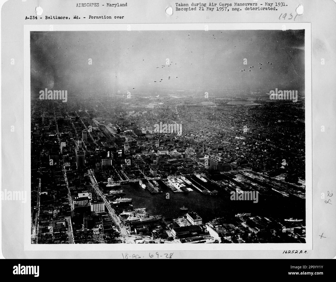 Maryland - Baltimore, Aerial Photograph Stock Photo - Alamy