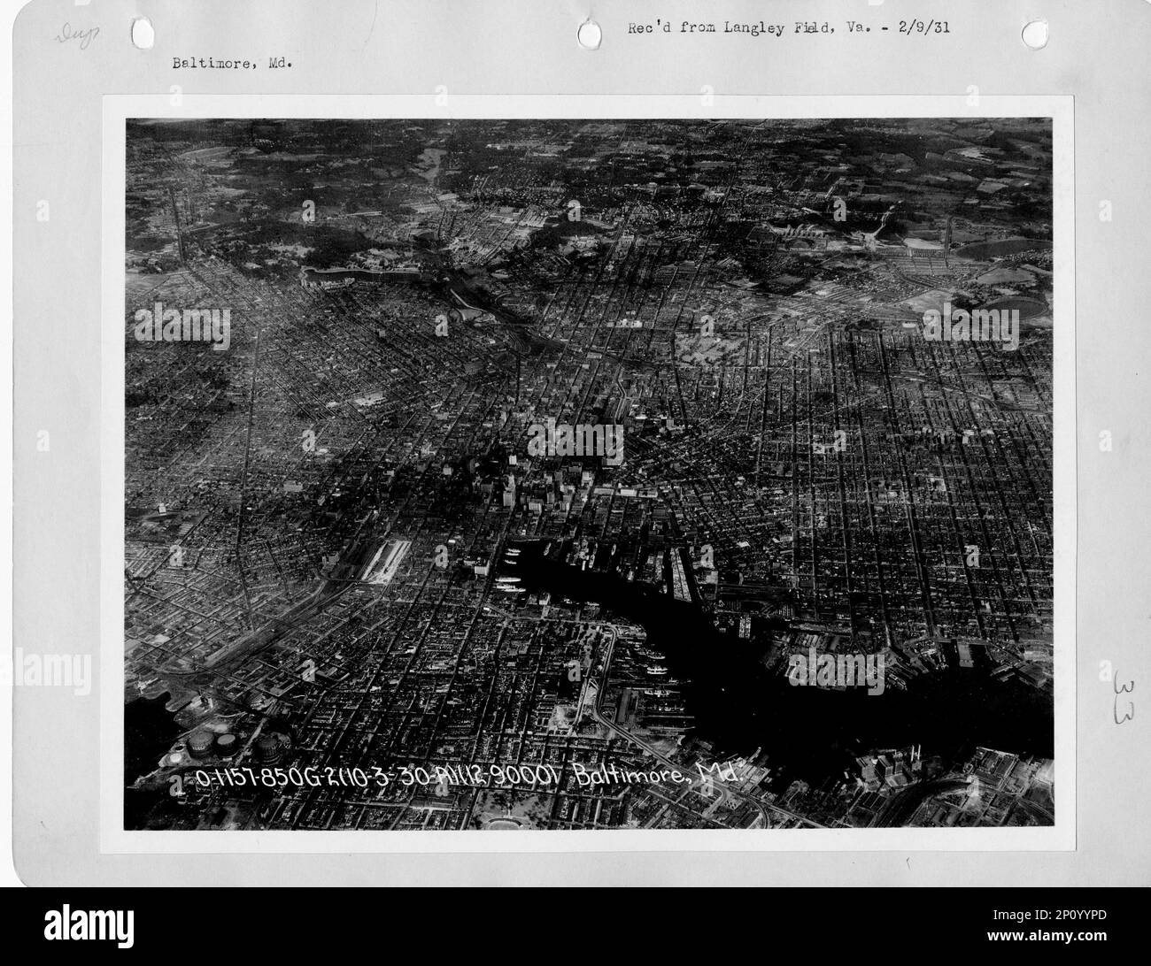 Maryland - Baltimore, Aerial Photograph Stock Photo - Alamy