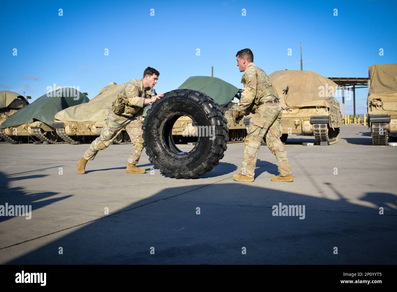 Fort Riley, KAN.- Soldiers stationed at Fort Riley teamed up into teams ...