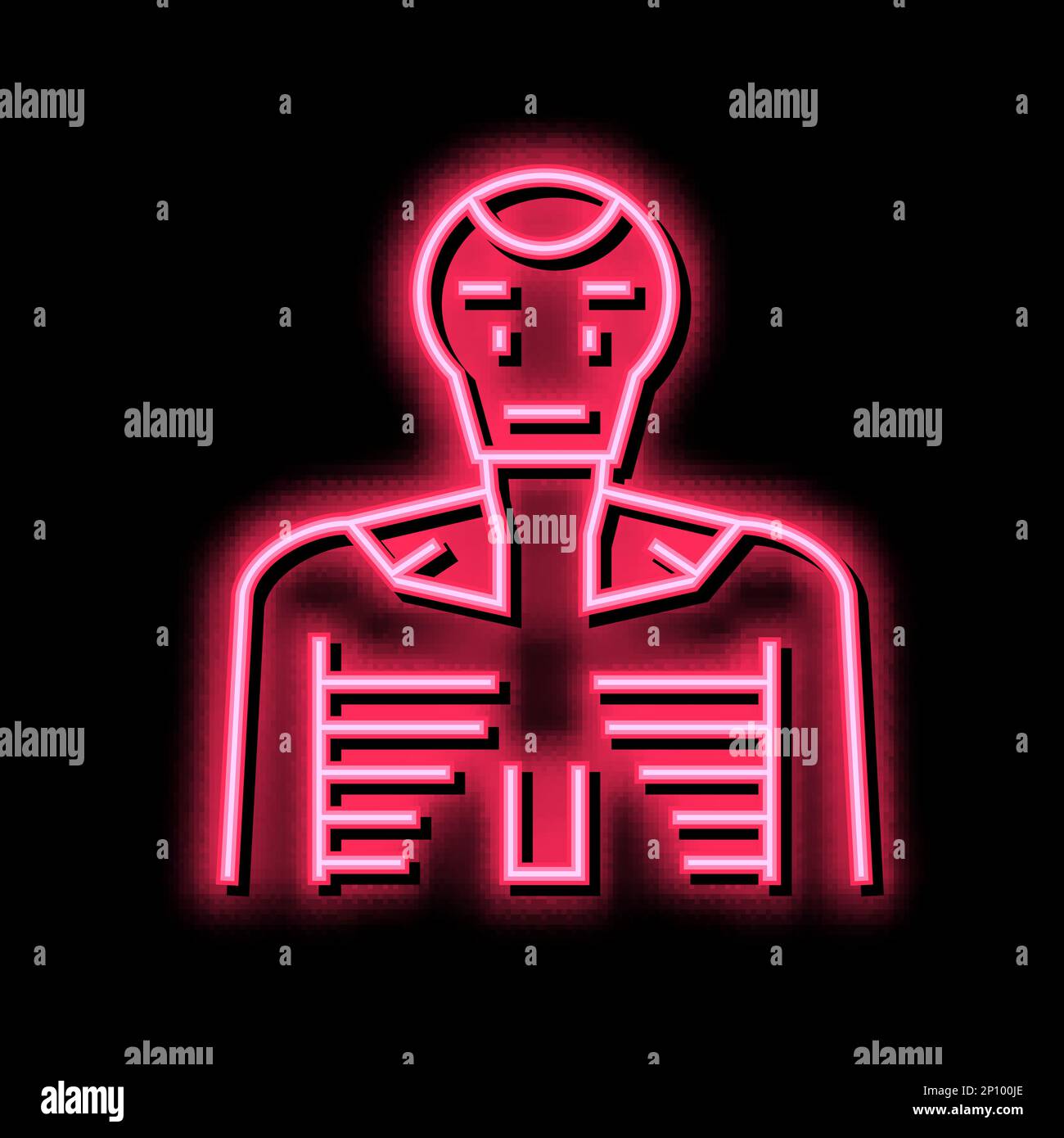 Robot Machine Neon Glow Icon Illustration Stock Vector Image And Art Alamy