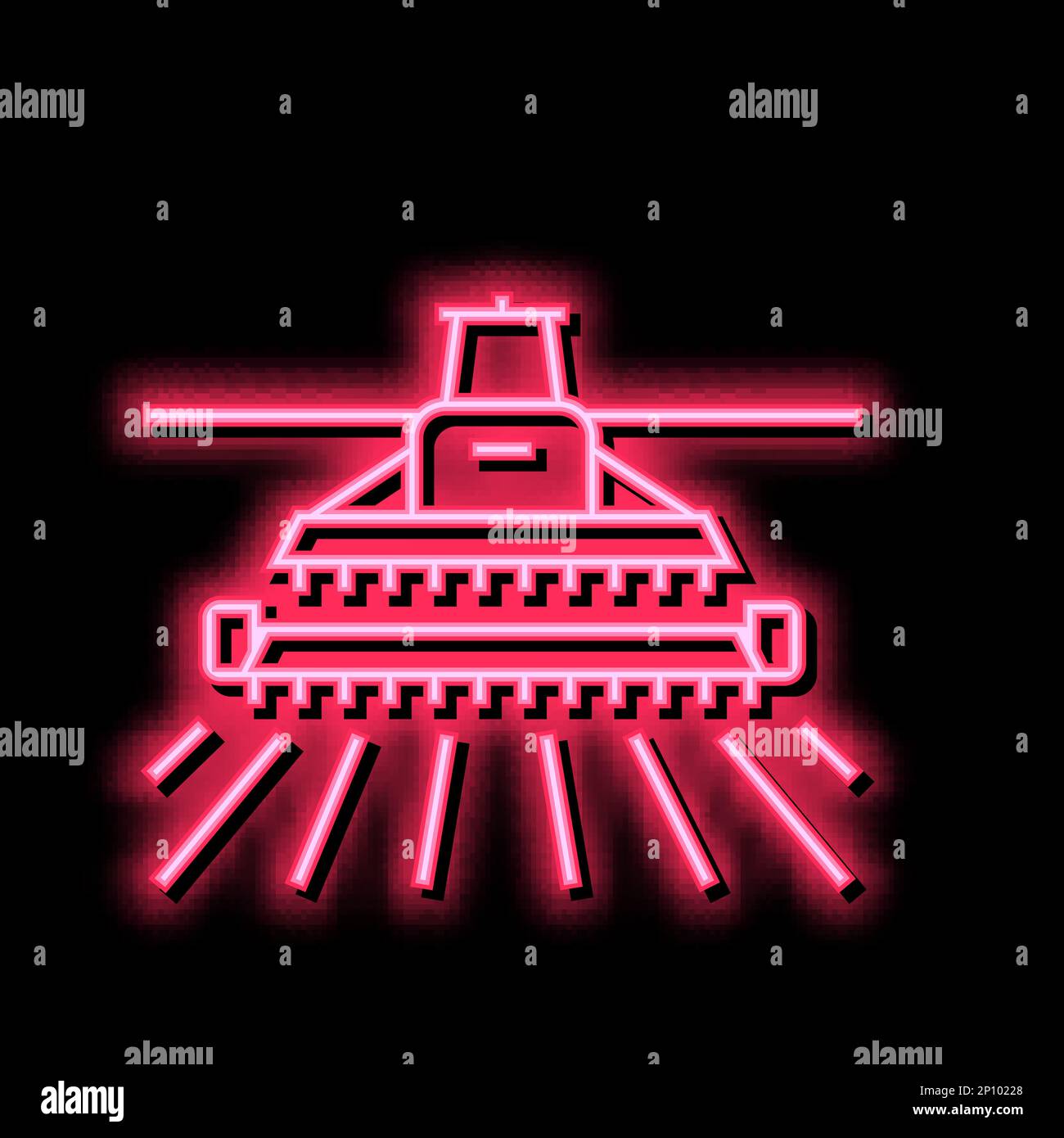 hervesting machine neon glow icon illustration Stock Vector Image & Art ...