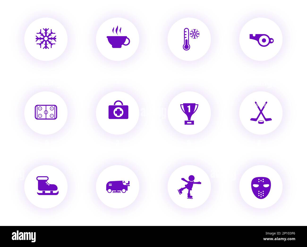 Skates ice icons set Stock Vector Images - Alamy
