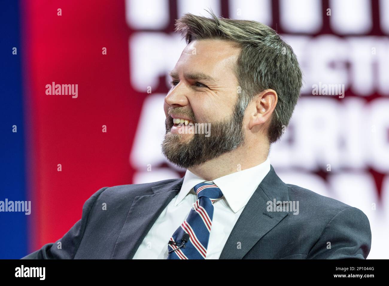 US Senator J. D. Vance speaks on the 1st day of CPAC Washington, DC ...