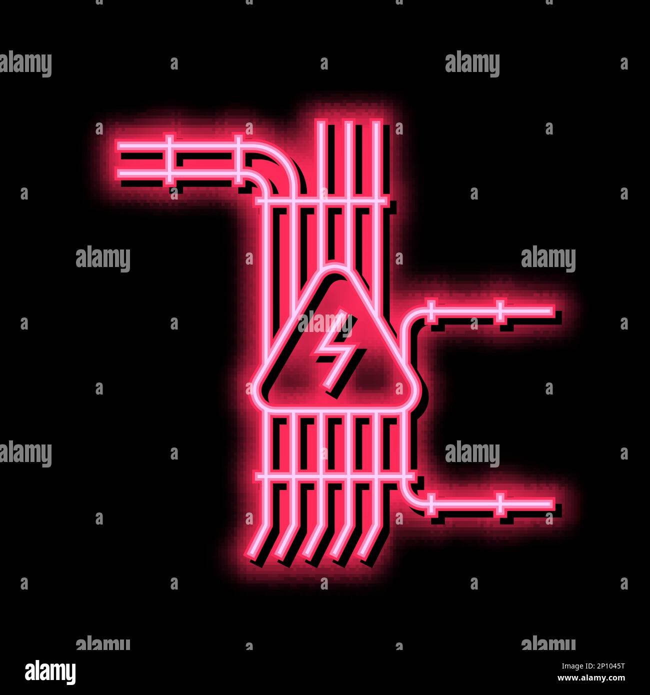 electric wiring neon glow icon illustration Stock Vector Image & Art ...