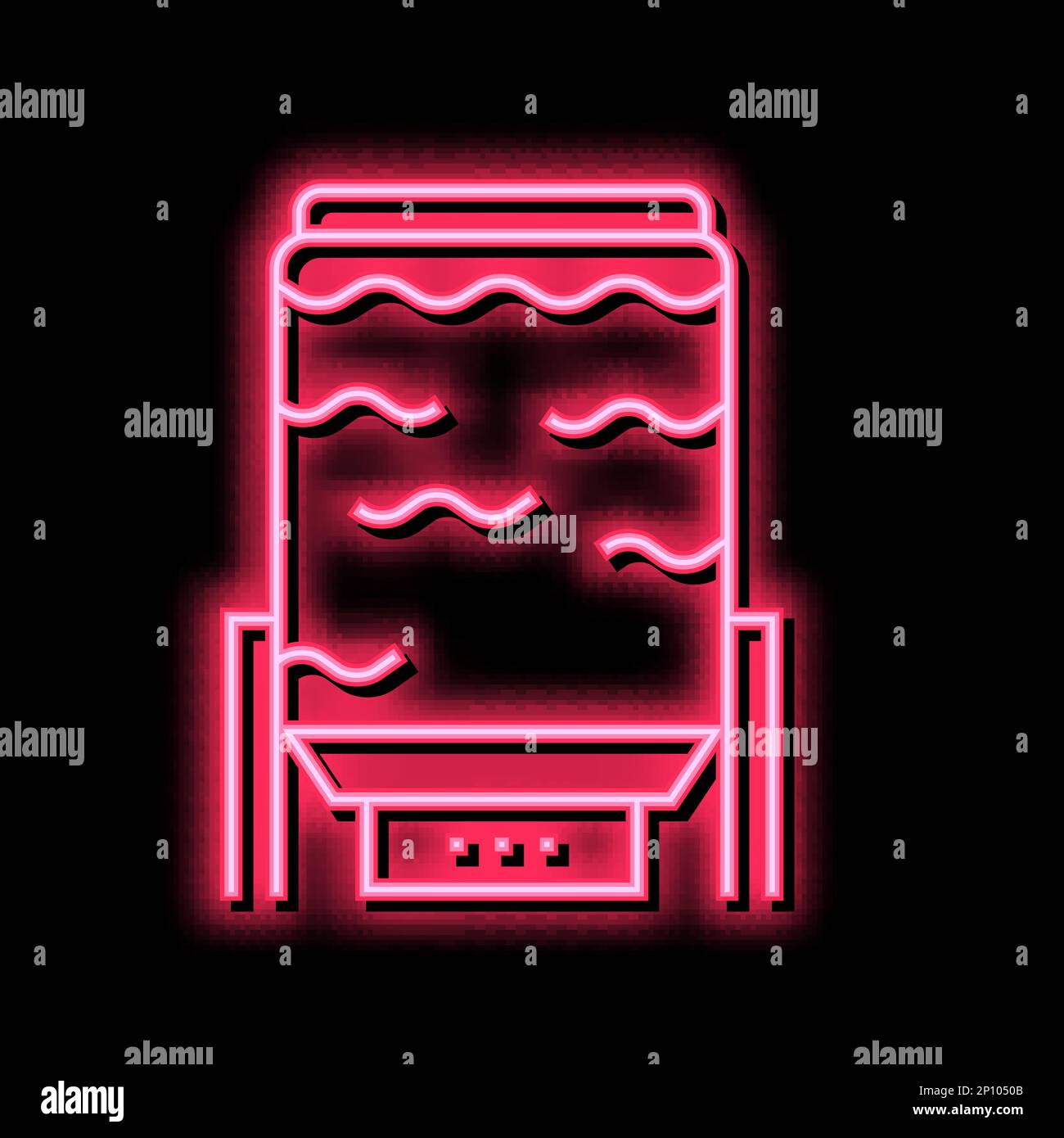 oxygen delignification system neon glow icon illustration Stock Vector ...